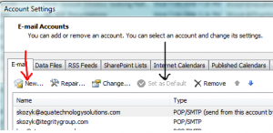 Red Circle Outlook Email Setup | ITegrity
